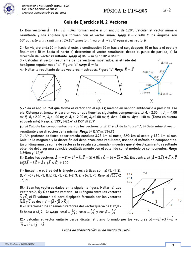 Tarea N 3 | PDF | Vector Euclidiano | Geometría