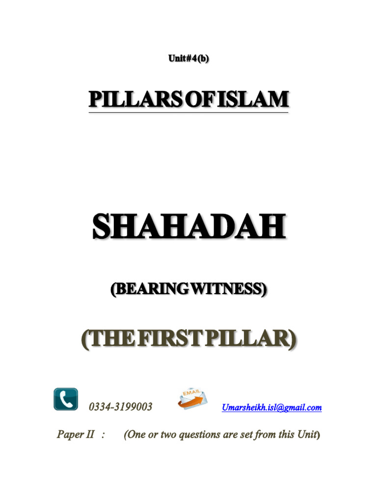 Shahadah | PDF | Prophets And Messengers In Islam | Abrahamic Religions