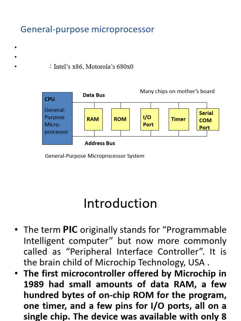 PIC Microcontroller L1-L6 | PDF | Microcontroller | Central Processing Unit