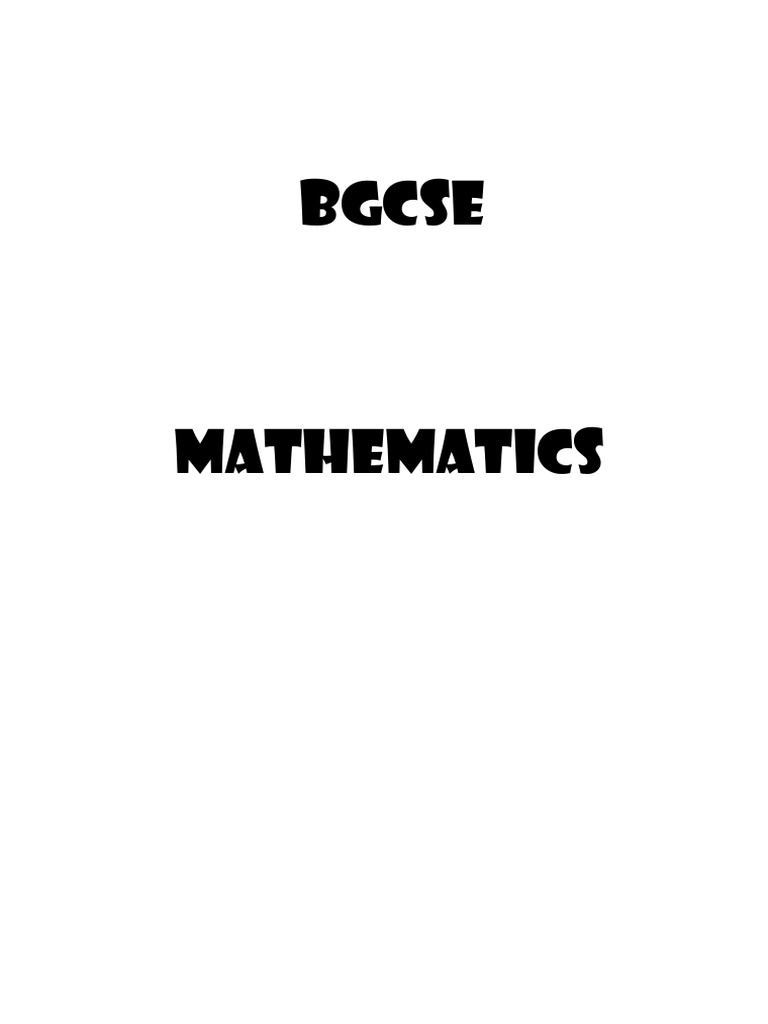 Bgcse Maths Textbook | PDF | Numbers | Quadratic Equation