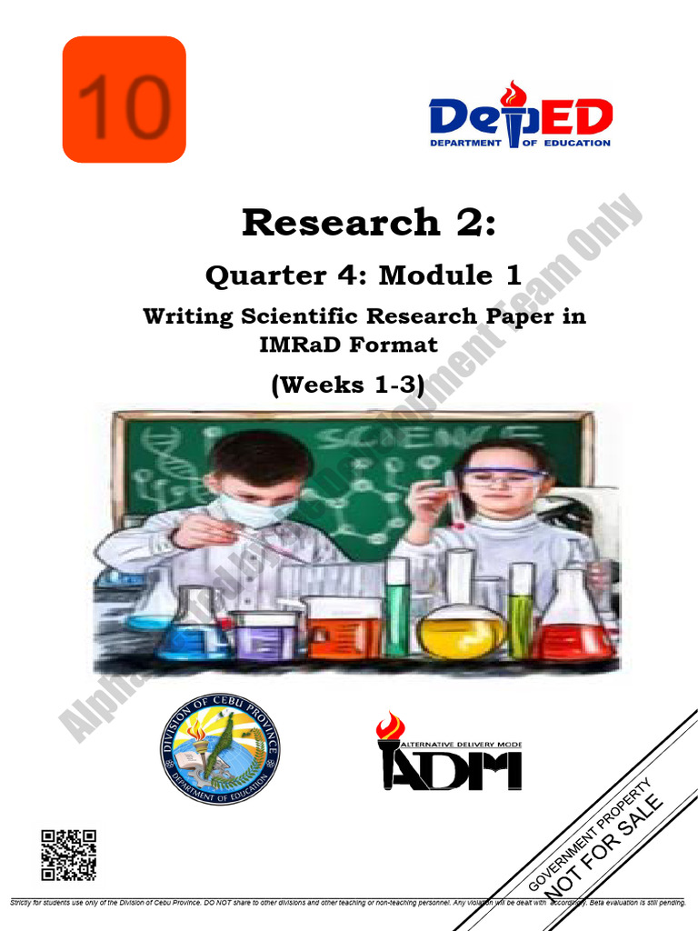 2024 STE10-Research2-SLM-Q4 - (M1) Weeks 1-3 (For QA) - Pages | PDF | Methodology | Scientific ...