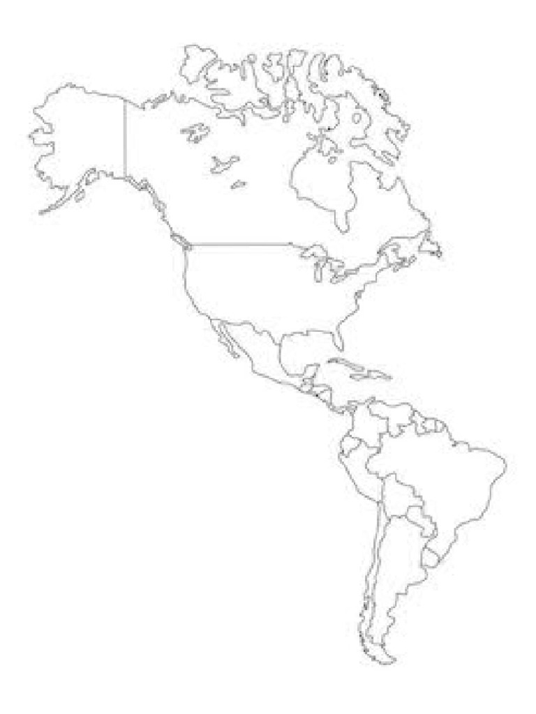 mapa de america sin nombres | PDF