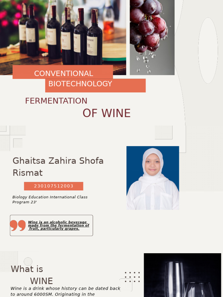 CONVENTIONAL BIOTECHNOLOGY_WINE | PDF | Fermentation In Winemaking | Wine