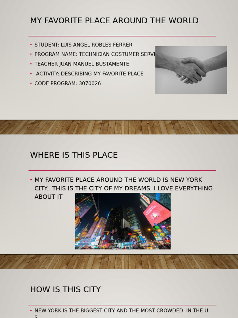 My Favorite Place: New York City | PDF