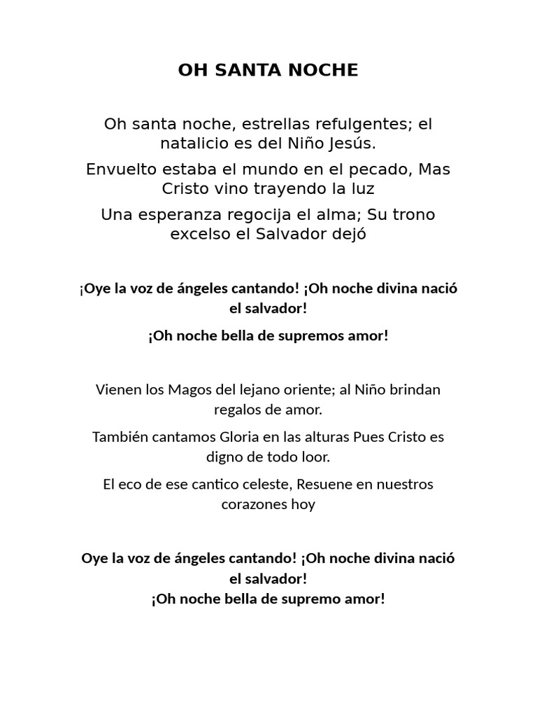 Oh Santa Noche | PDF