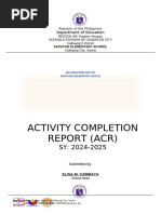 Template - SELG SSLG Annual Accomplishment Report | PDF