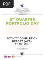 ACR 2nd Quarter Portfolio Day SY 2024 - 2025 | PDF | Behavior ...