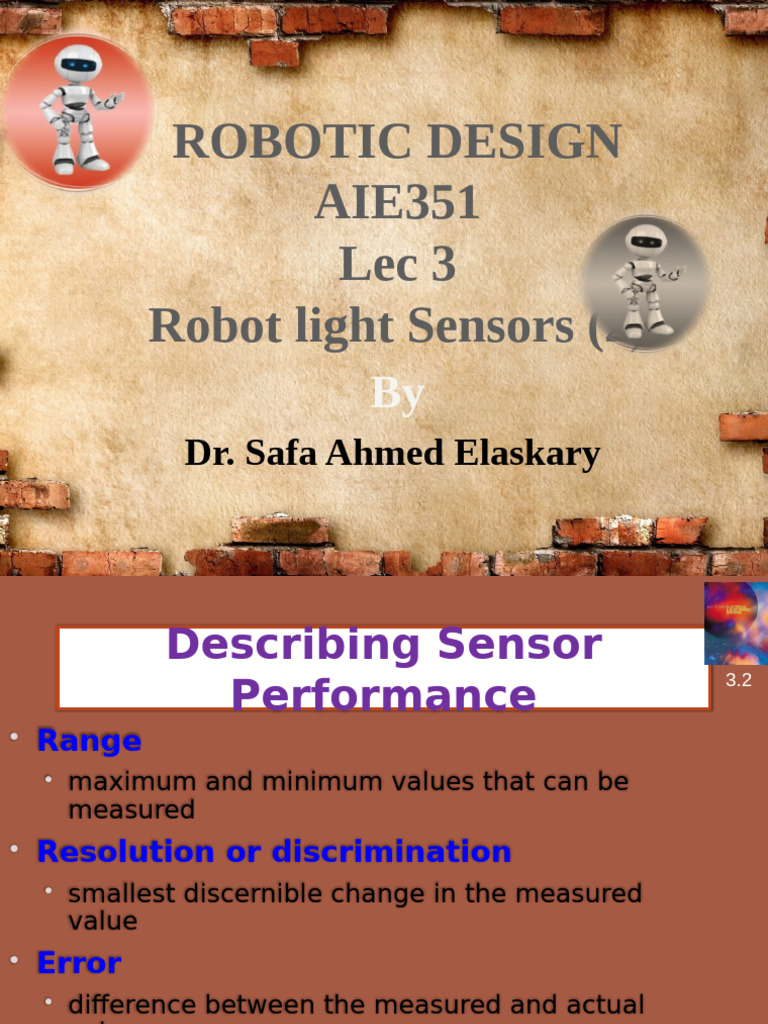 Lec 3 - Robot Light Sensors | PDF | Infrared | Sensor