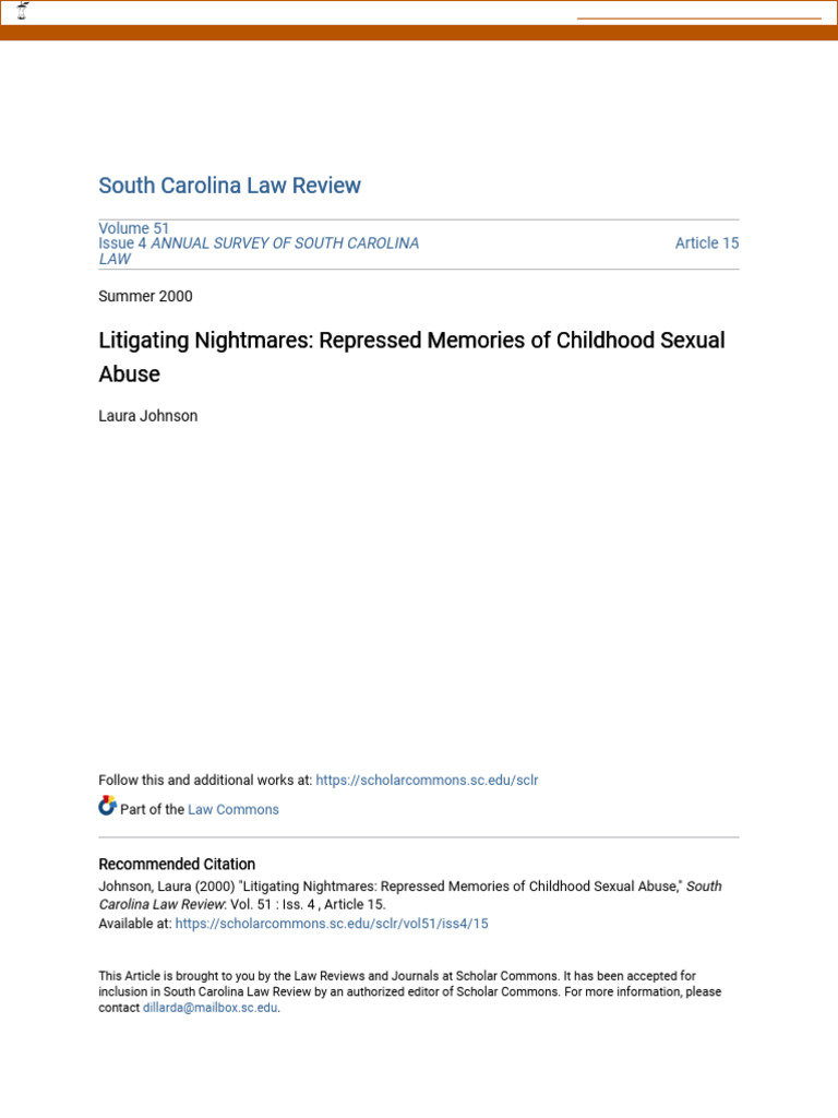 Review of Legislation | PDF | Dissociation (Psychology) | Psychological ...