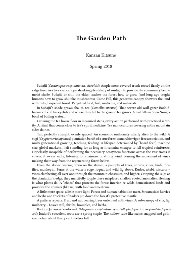 Kanzan Kitsune The Garden Path | PDF | Tea | Botany