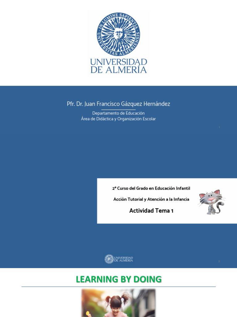 Actividad Tema 1 - Learning by Doing | PDF | Maestros | Evaluación