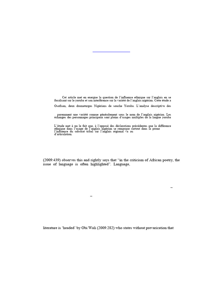 Yoruba Based Nigerian English in The Drama of Ola Rotimi (PDFDrive ...