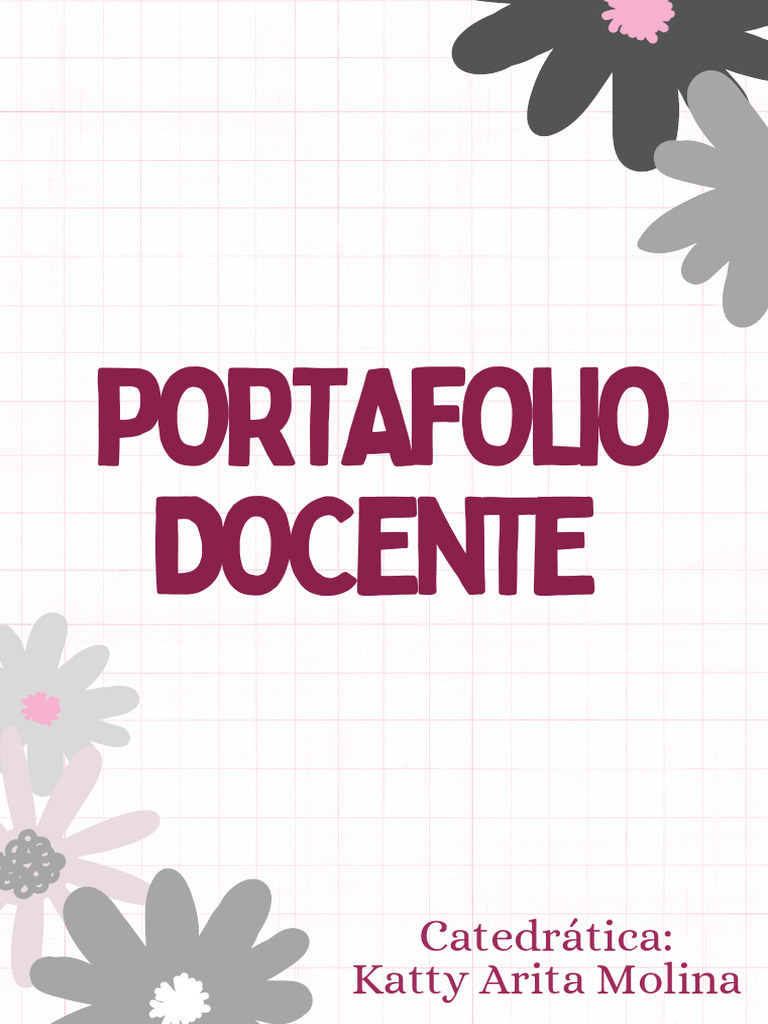 Documento A4 Portada de Proyecto Elegante Sencillo Ilustrado Floral ...