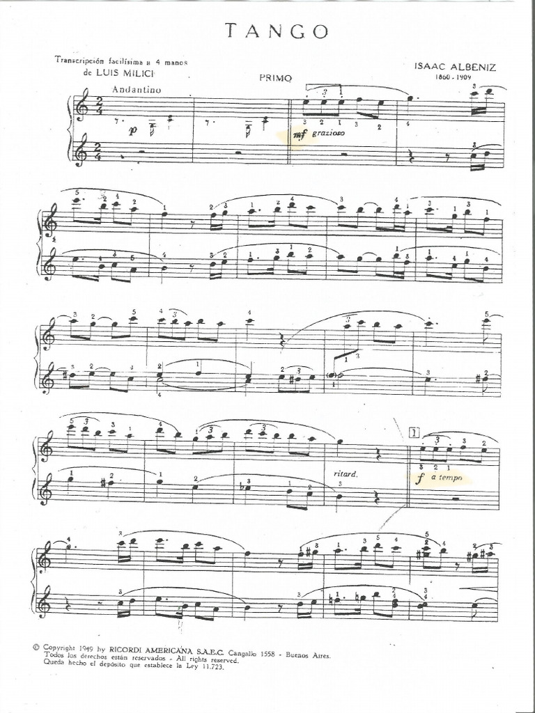 Tango Albeniz 1 | PDF