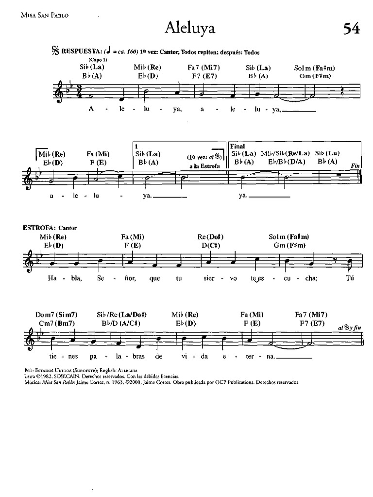 Flor-Y-Canto Aleluya | PDF