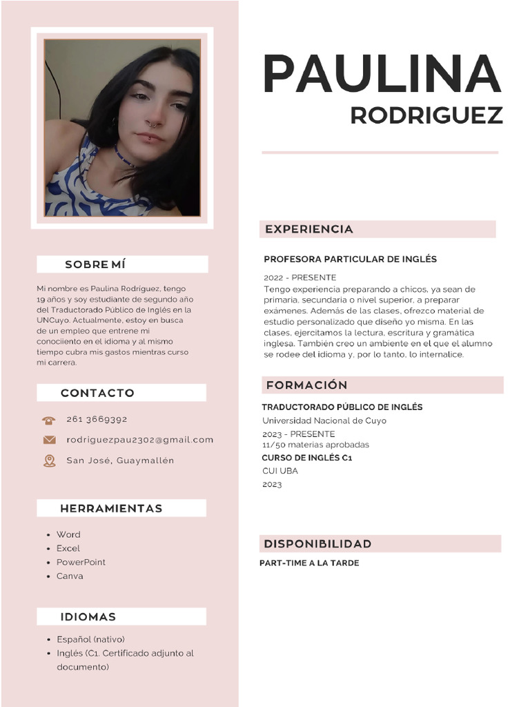 Curriculum VITAE Paulina Rodriguez (1) | PDF