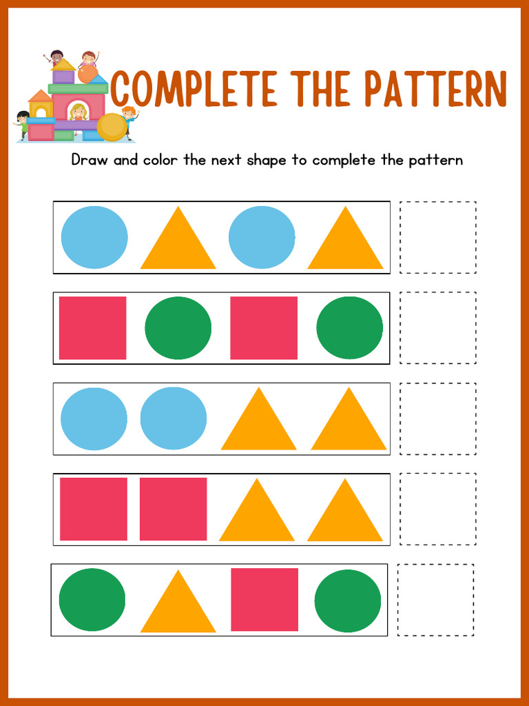 Complete the Shape Pattern Activity | PDF