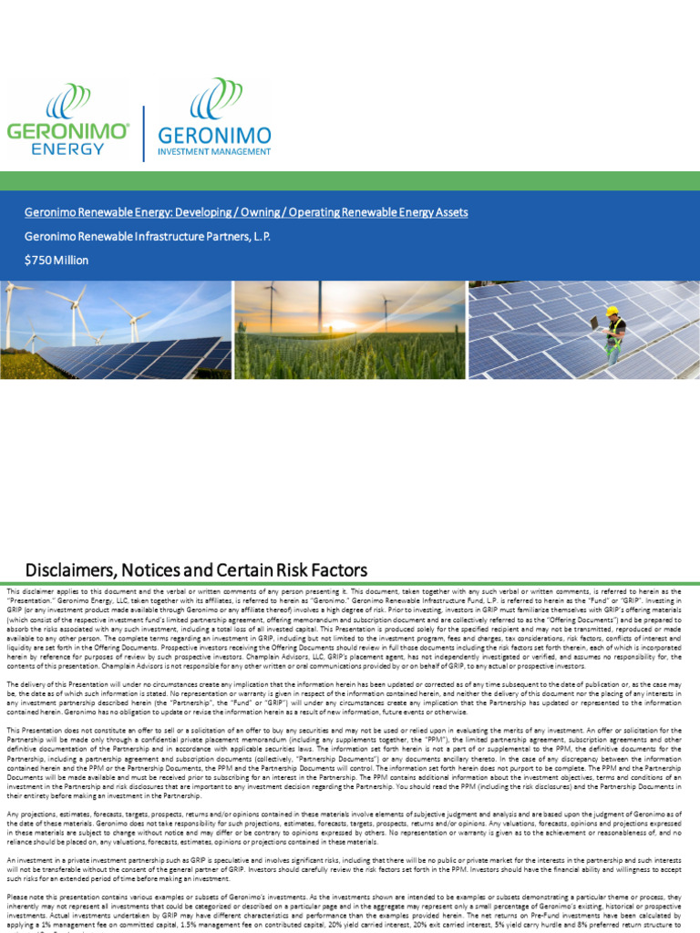 Fladeboe Advancement in Renewable Energy | PDF | Investing | Return On ...