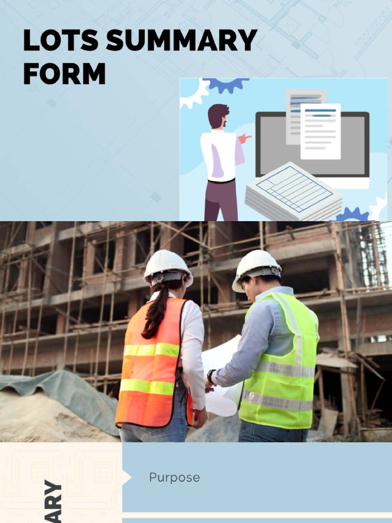 Lot Summary Form | PDF