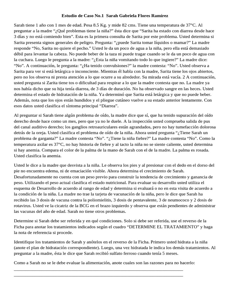 Estudio de Caso N. | PDF | Diarrea | Heces