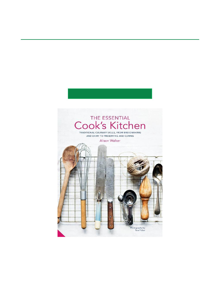 Get Essential Cook's Kitchen Traditional Culinary Skills, From ...