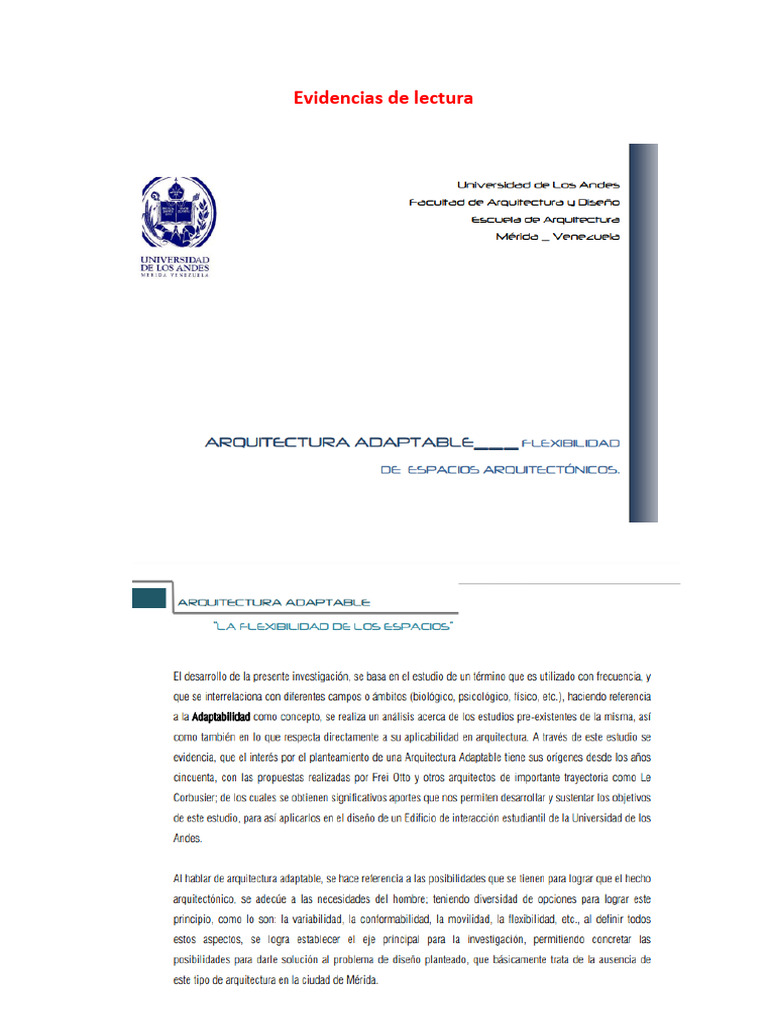 Evidencias de Lectura | PDF