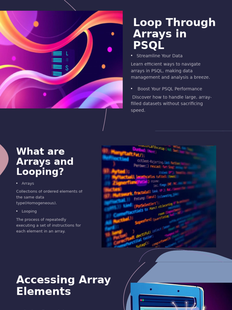 Looping Through Arrays in Psql | PDF