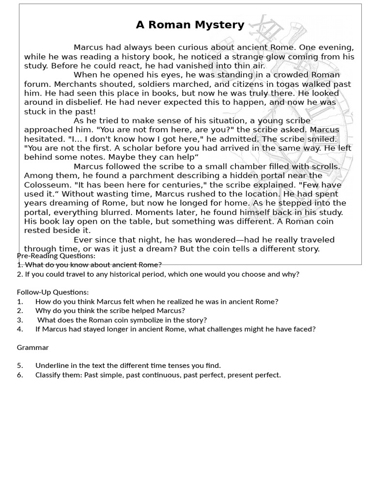 Time Travel Worksheet Reading | PDF