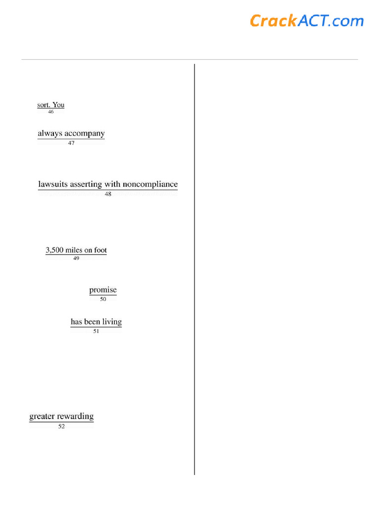 ACT English Practice Test 32 | PDF | Linguistic Morphology | Linguistics