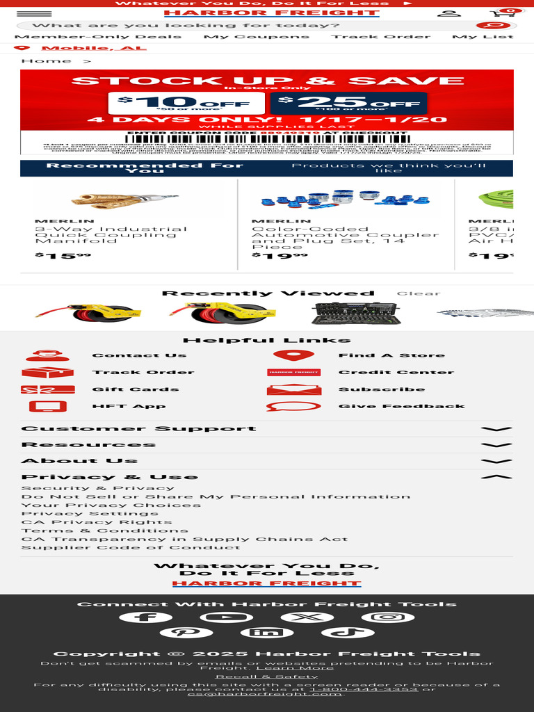 Harbor Freight Tools Whatever You Do, Do It For Less | PDF