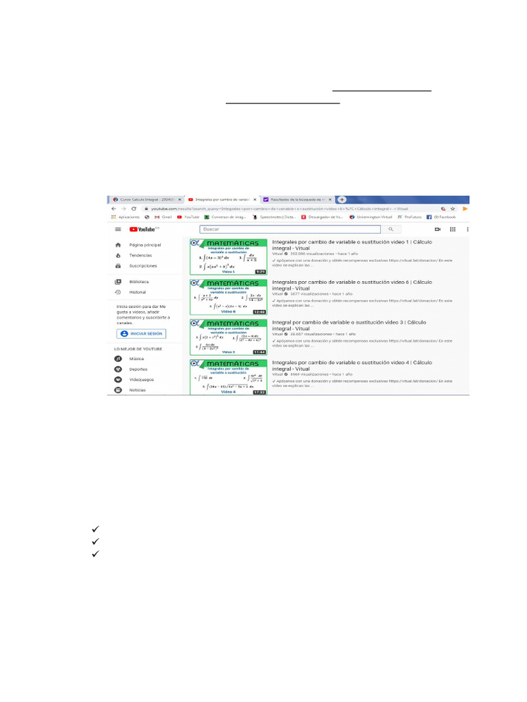 Calculo Int (Tarea #2) - M. Sustitucion de Variables | PDF