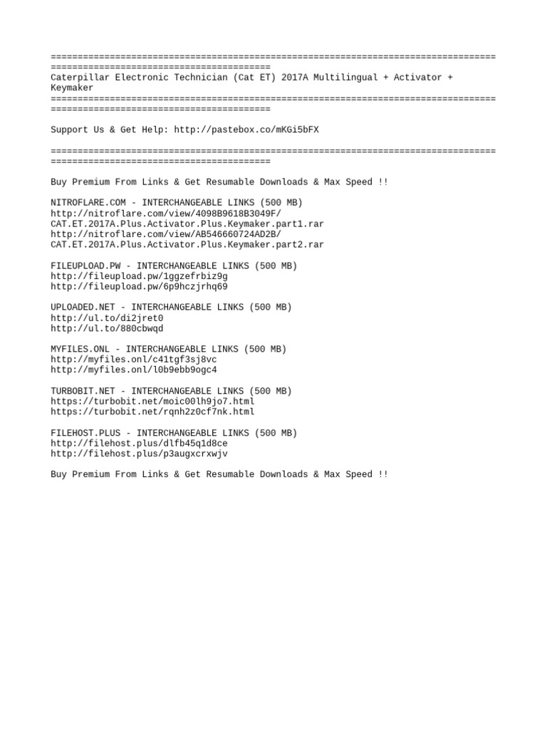Caterpillar Electronic Technician (Cat ET) 2017A Multilingual ...