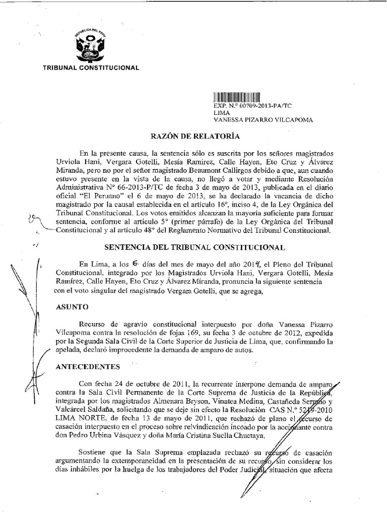 STC 709 2013 Aa Derecho de Acceso Al Recurso, Pluralidad de Instancias | PDF | Demanda judicial ...