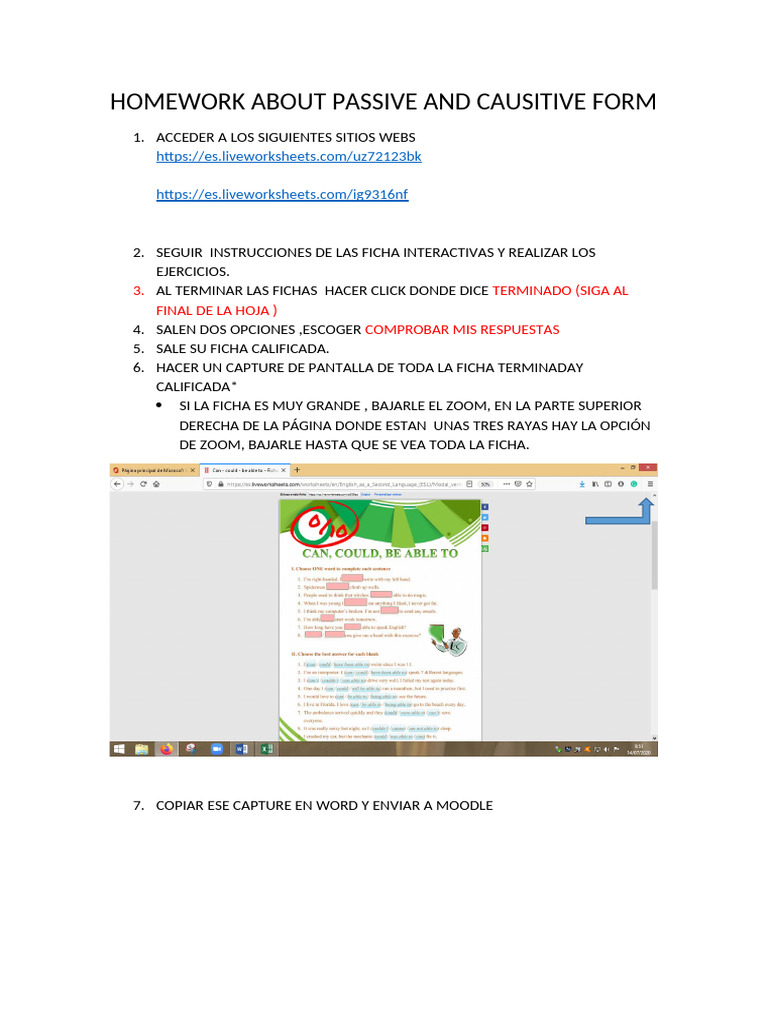 Homework About Passive and Causitive Form | PDF