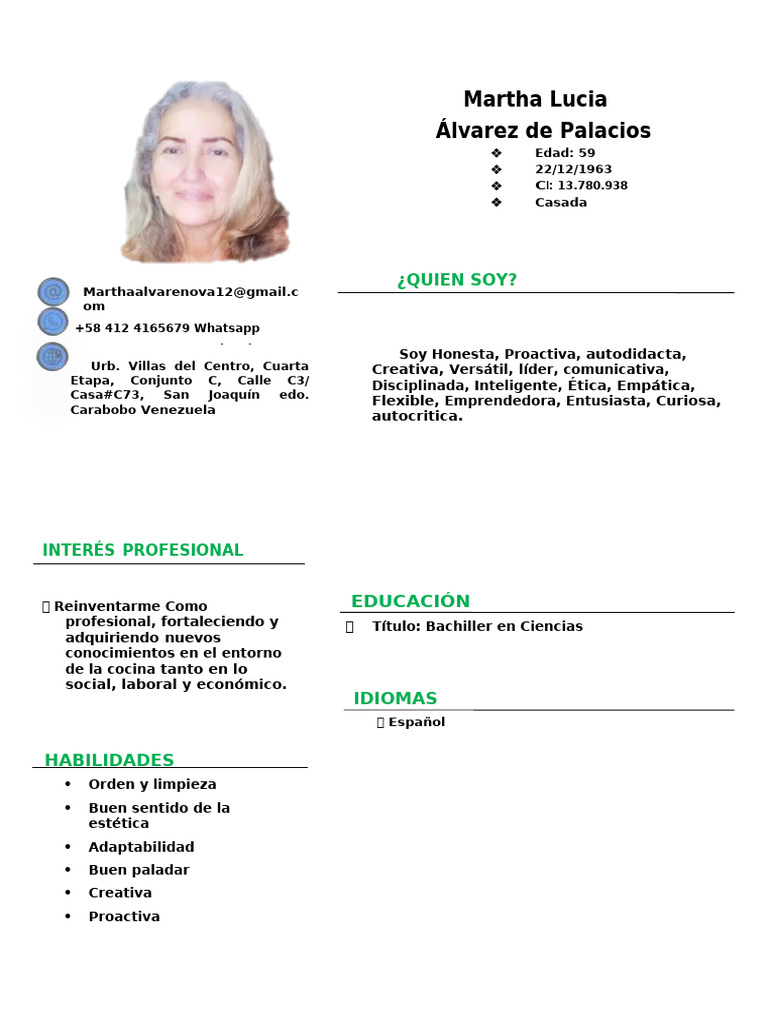 Perfil Profesional de Martha Álvarez | PDF