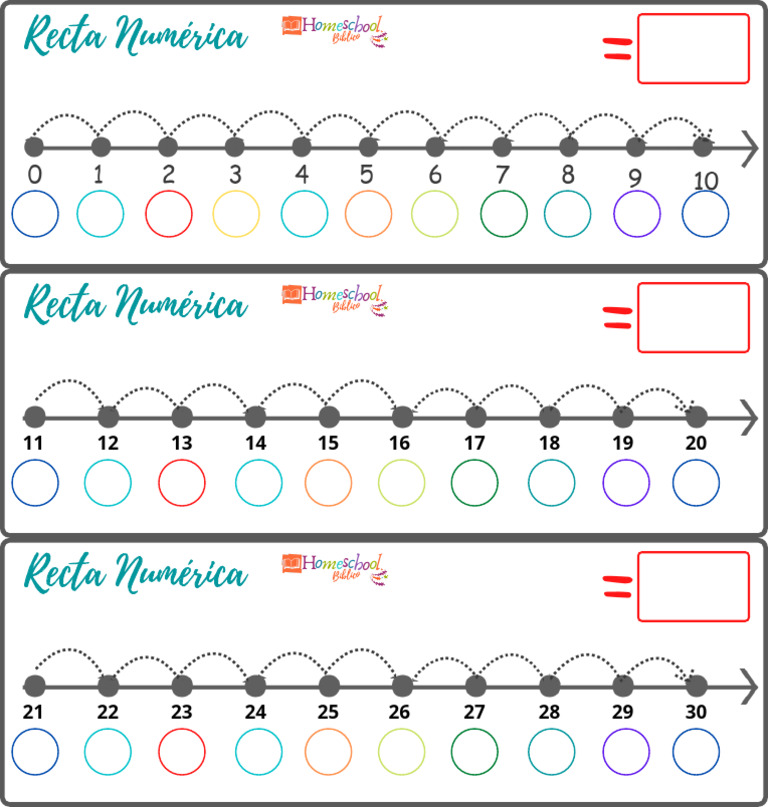 Recta Numérica y Marcos Del 10 | PDF