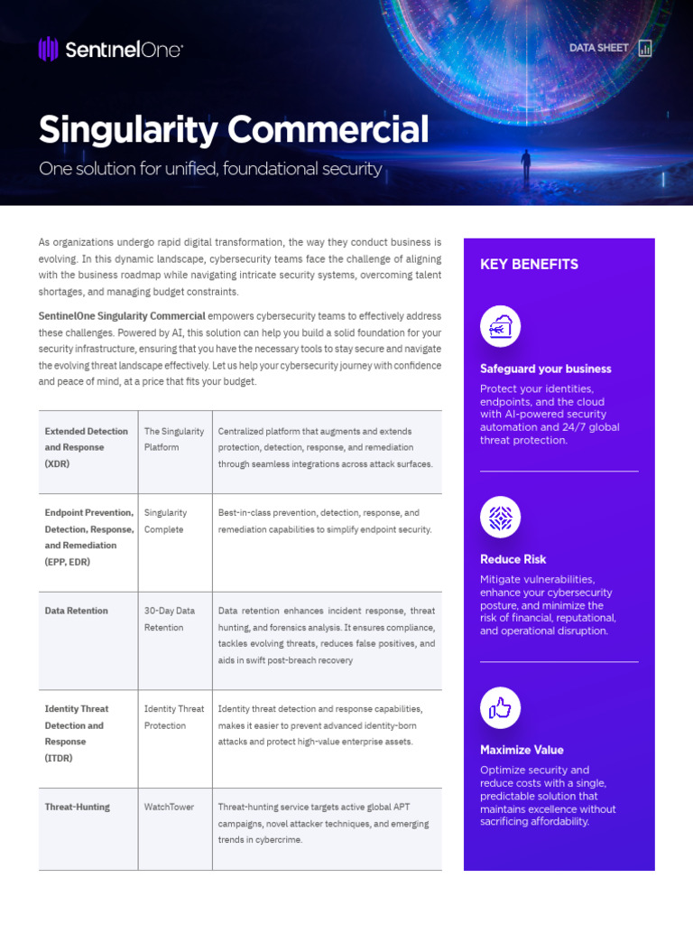 SentinelOne Singularity Commercial Overview | PDF | Computer Security ...
