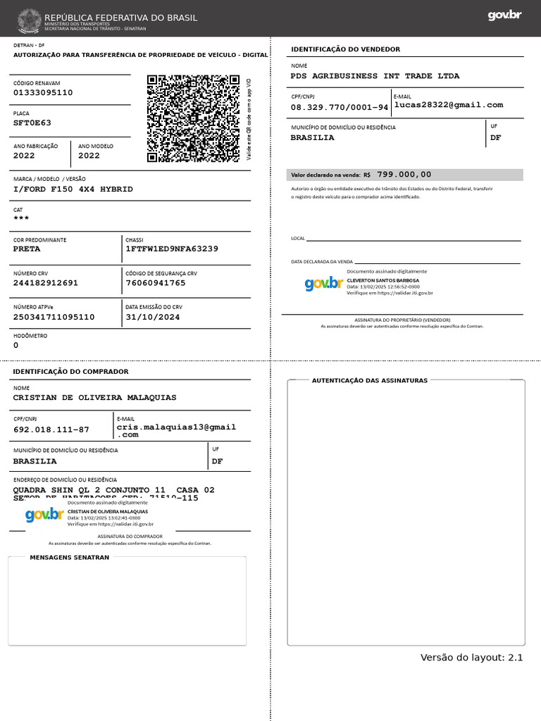 ATPV - PLACA - SFT0E63 - Assinado-2 - Assinado (1) - 250213 - 130632 | PDF