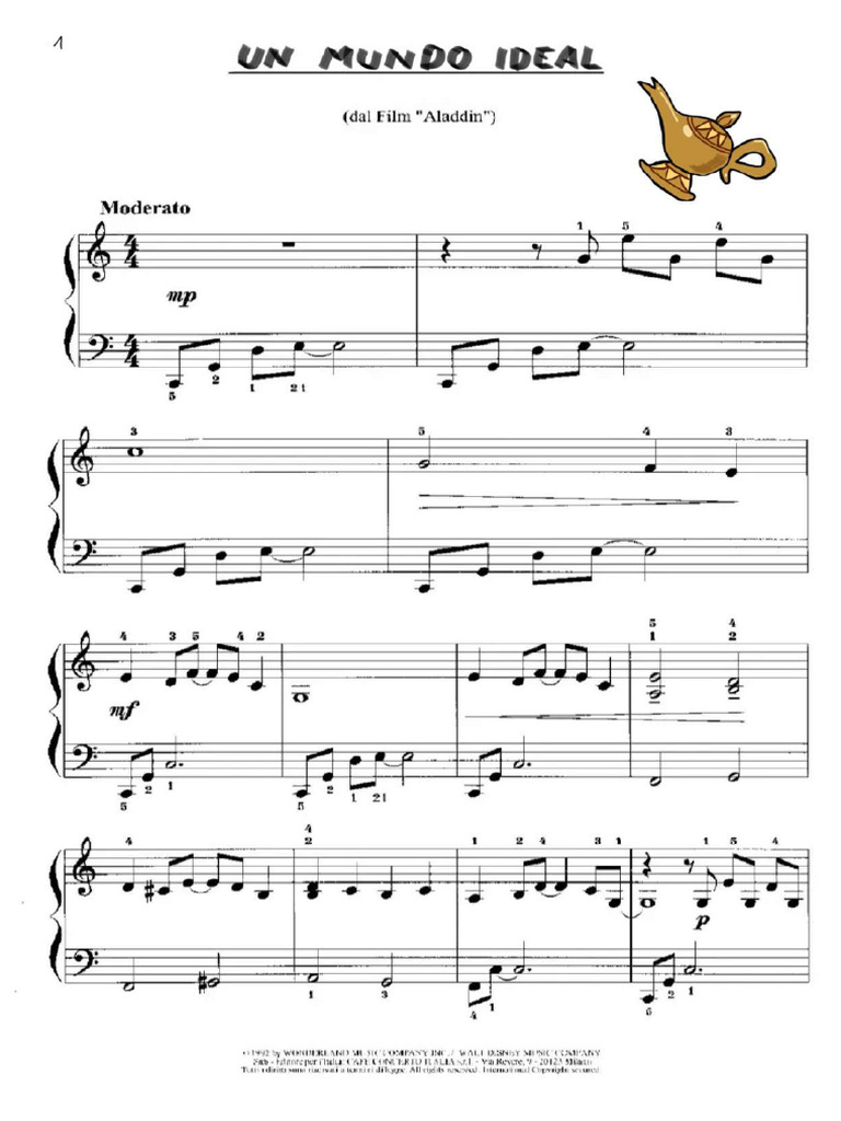 DISNEY - Un mundo ideal (Aladdin) | PDF