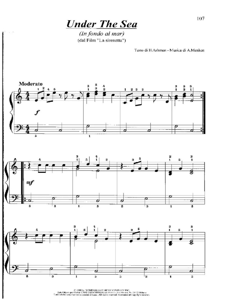 DISNEY - Bajo El Mar | PDF