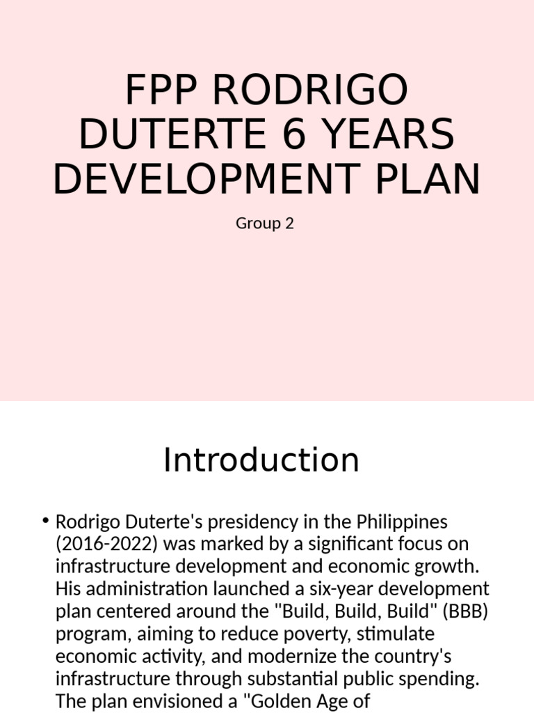 FPP RODRIGO DUT-WPS Office | PDF | Infrastructure | Recession