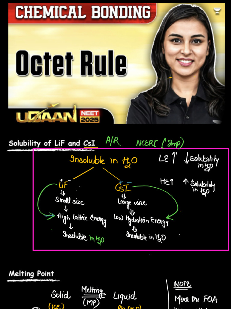 INORGANIC CHEMISTRY - CLASS 11th - CHEMICAL BONDING - Lec-05 - ANUSHKA MAM | PDF