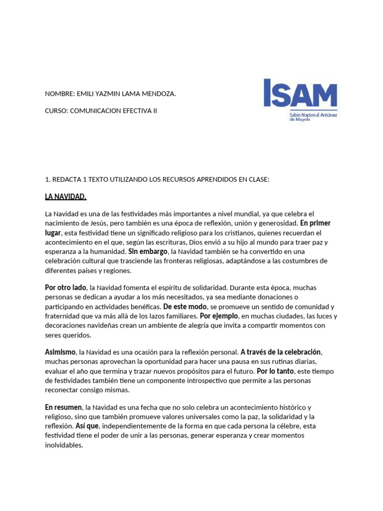 Tarea2 Isam | PDF | Navidad