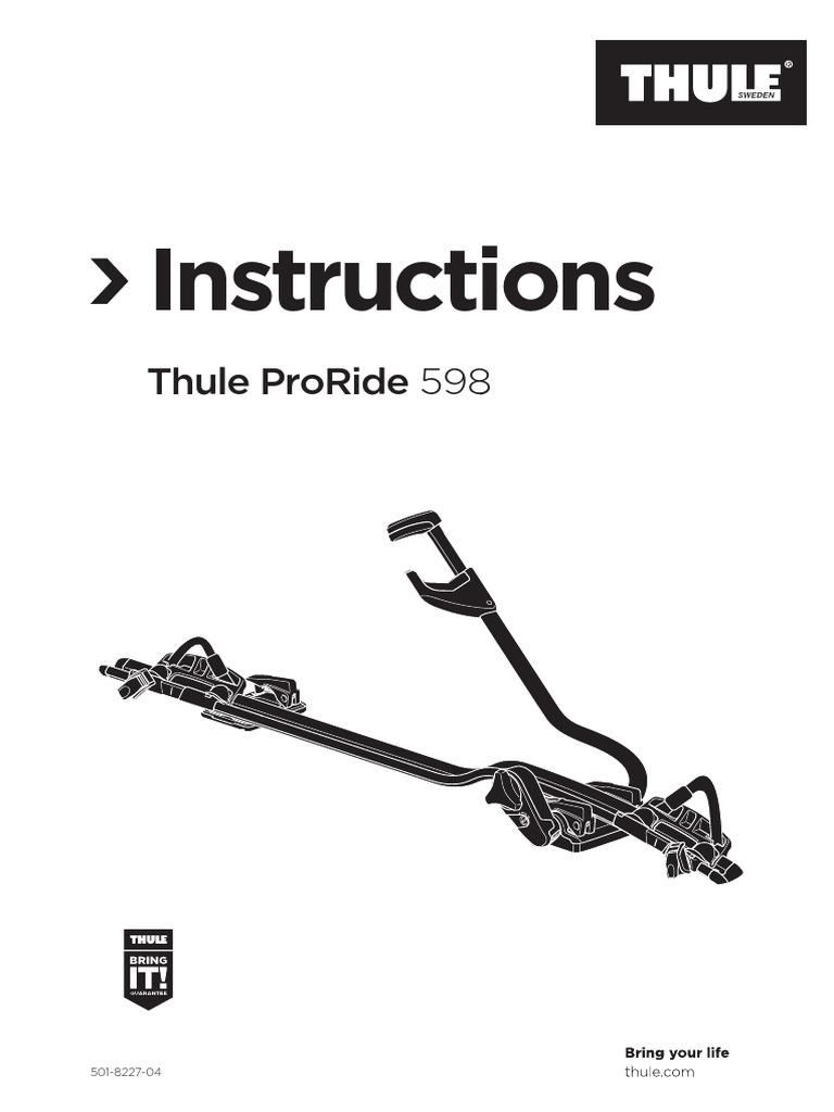 Thule Proride 598003 v04 | PDF