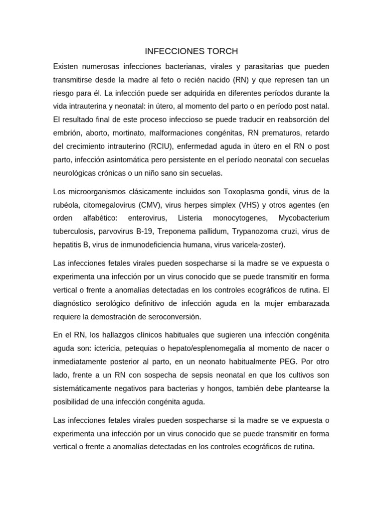 Infecciones Torch | PDF | Virus | Infección