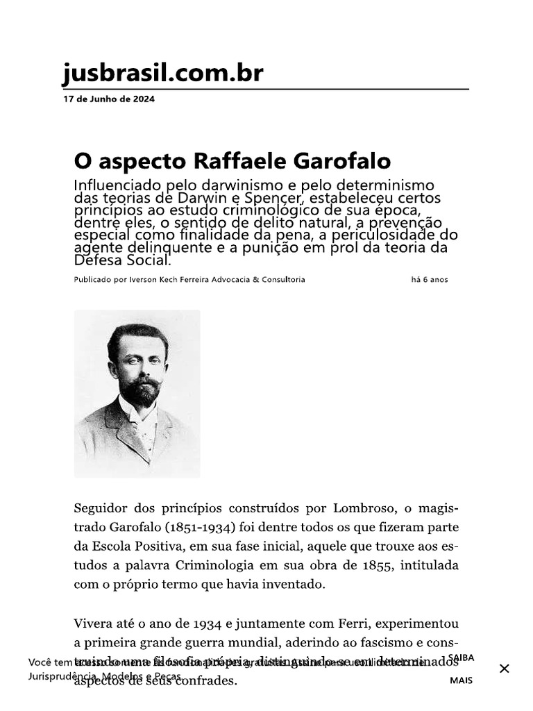 O Aspecto Raffaele Garofalo | PDF