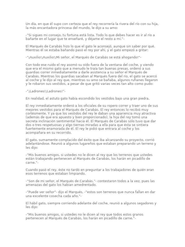 El Gato Con Botas Parte Final | PDF