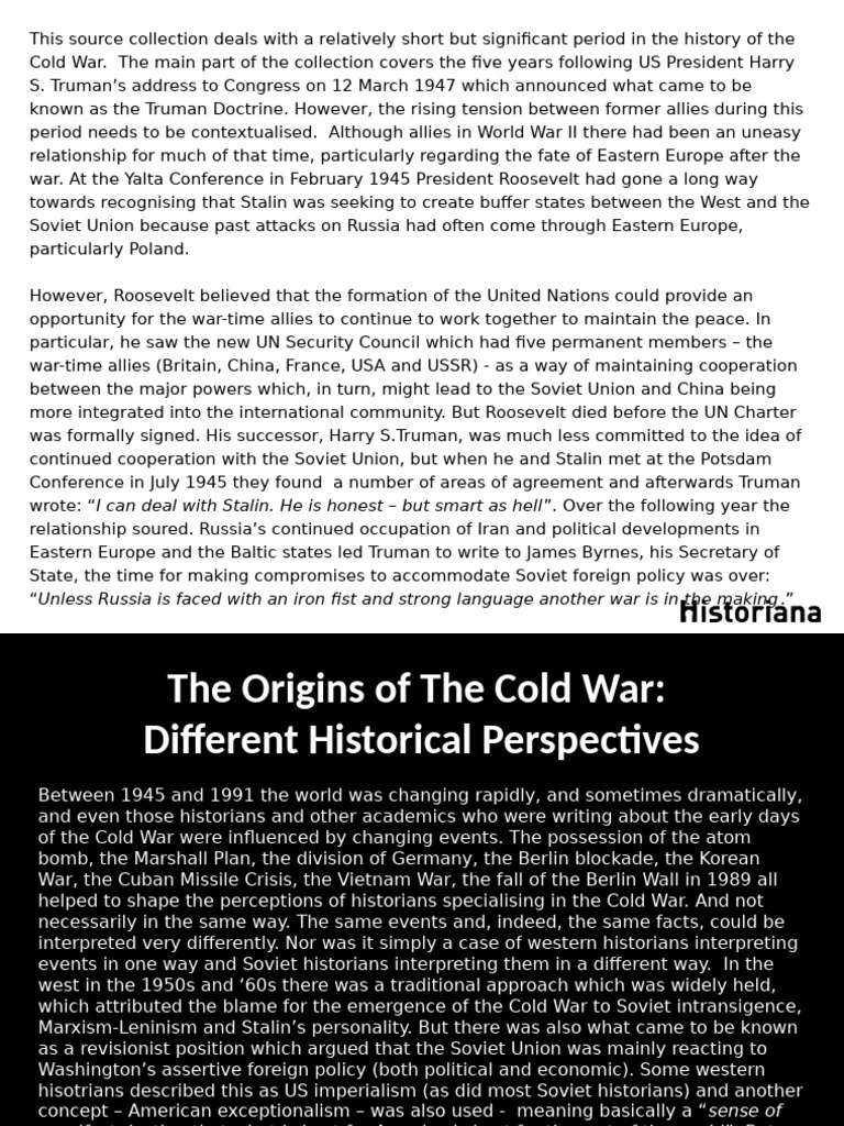 Cold War Tensions Increase - 1945-1952 | PDF | Cold War | Global Politics