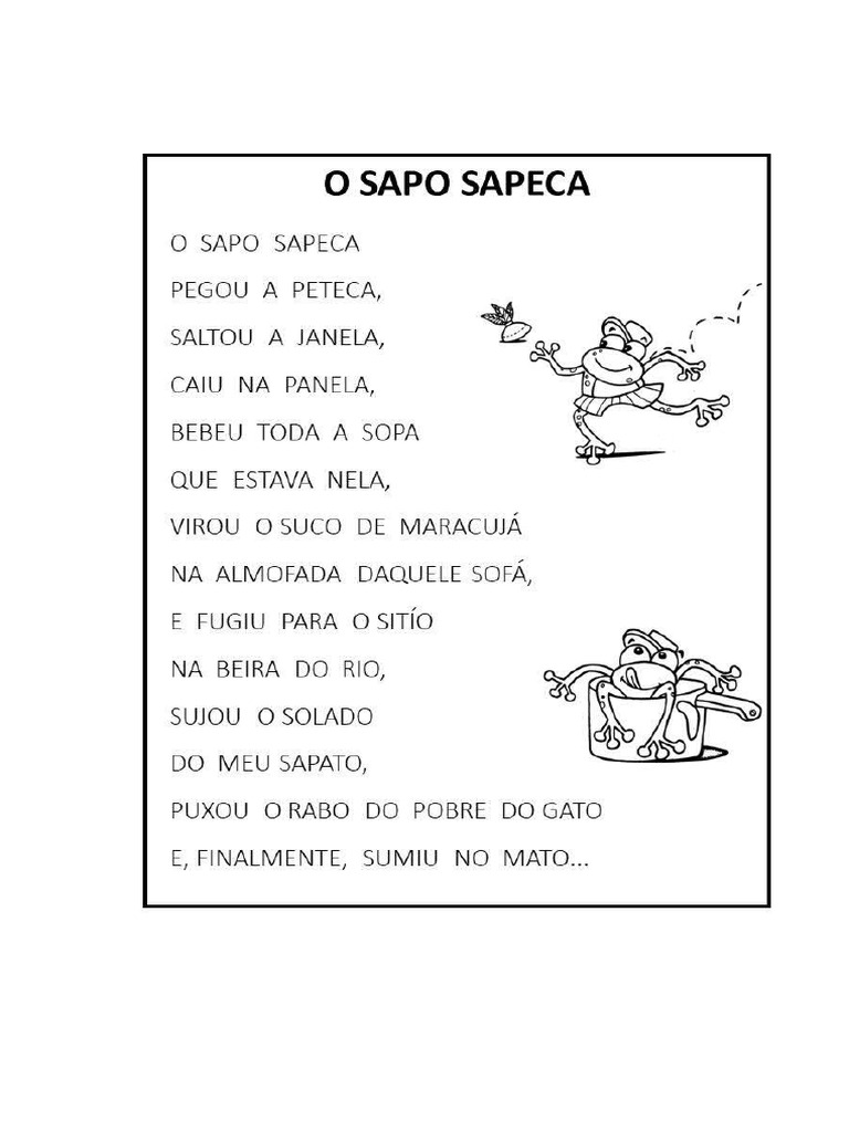 O Sapo Sapeca | PDF