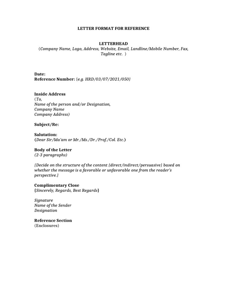 Professional Letter Format Guide | PDF